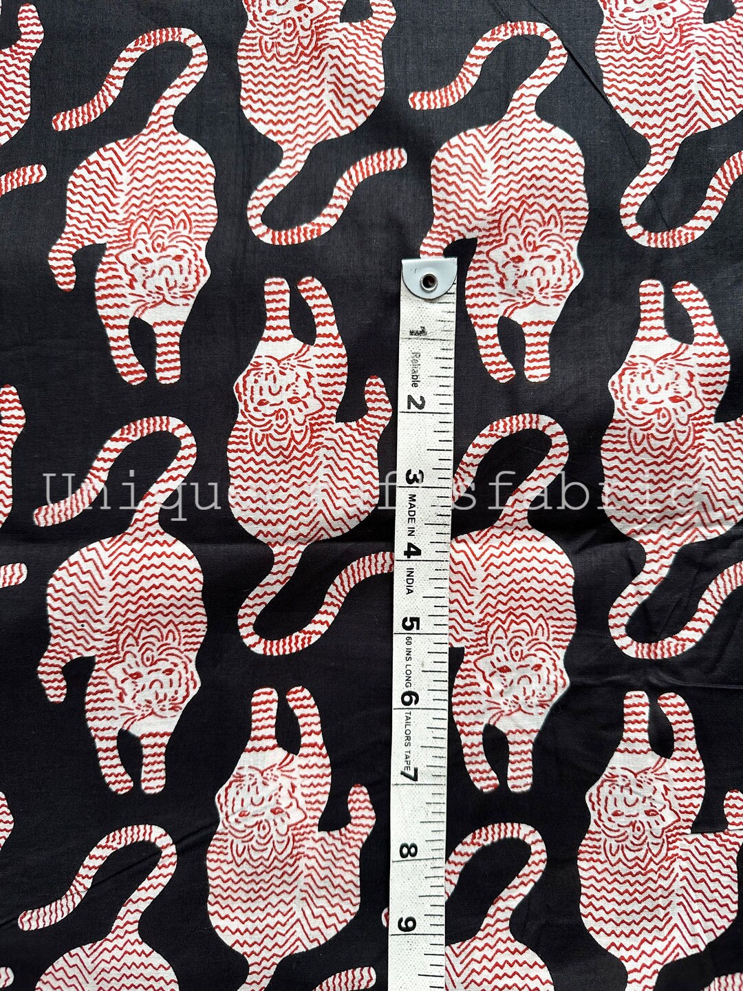 New Tiger Print Cotton Fabric, Indian Soft Cotton Fabric, Handmade ...