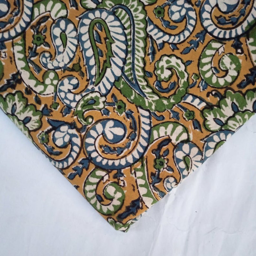 Indian Block Print Cotton Fabric: Soft Hand-printed Dressmaking ...