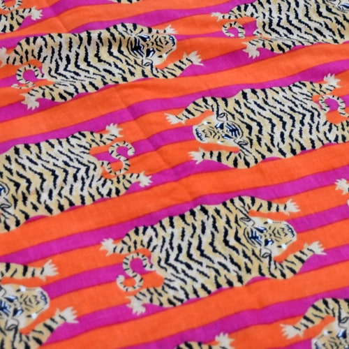 New Tiger Print Cotton Fabric Soft Cotton Fabric Handmade - Etsy