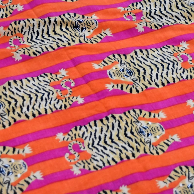 Tiger Fabric - Etsy