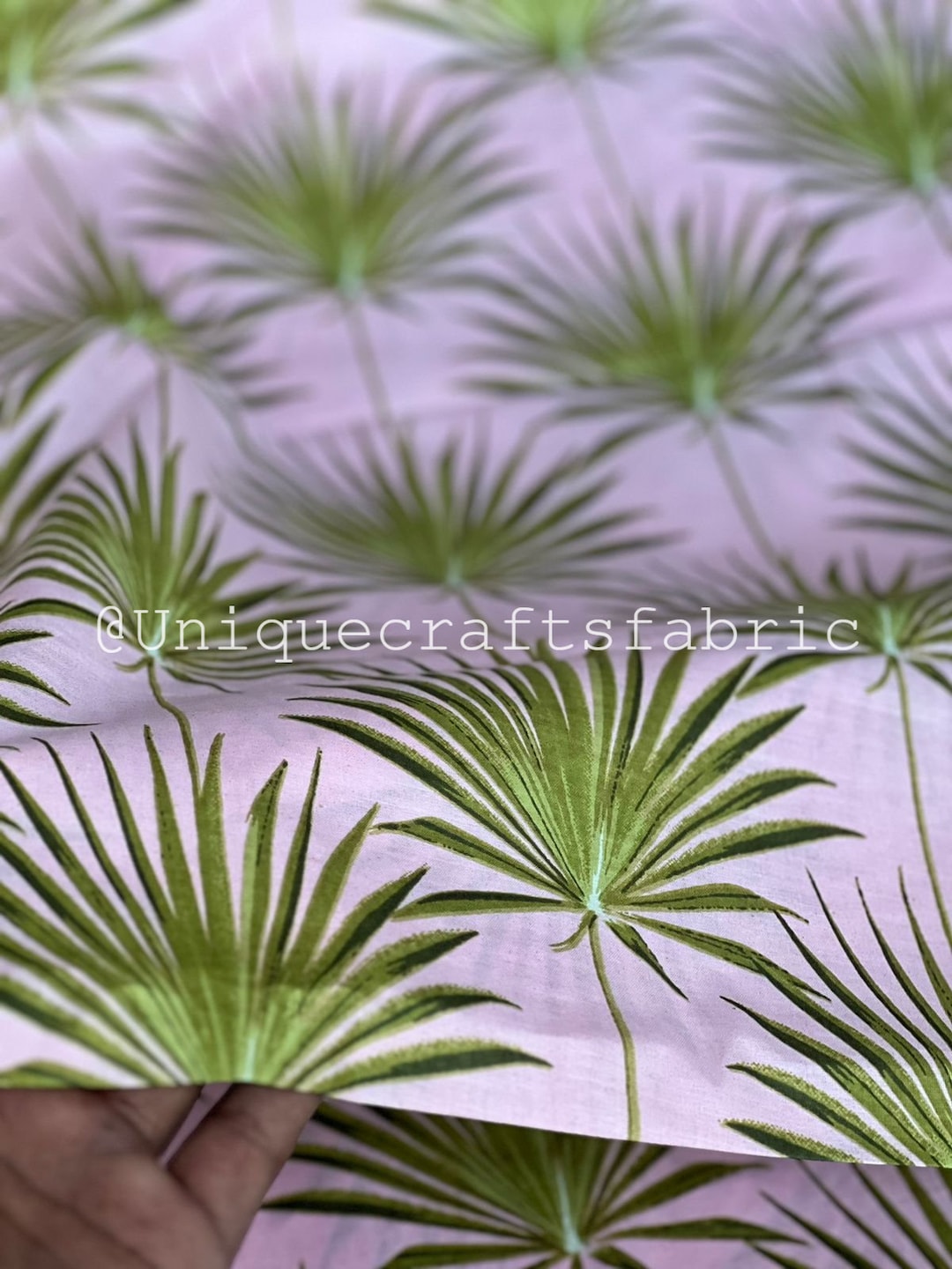 Beautiful Palm Tree Print Fabric for Making Dresses and Pillow Covers ...