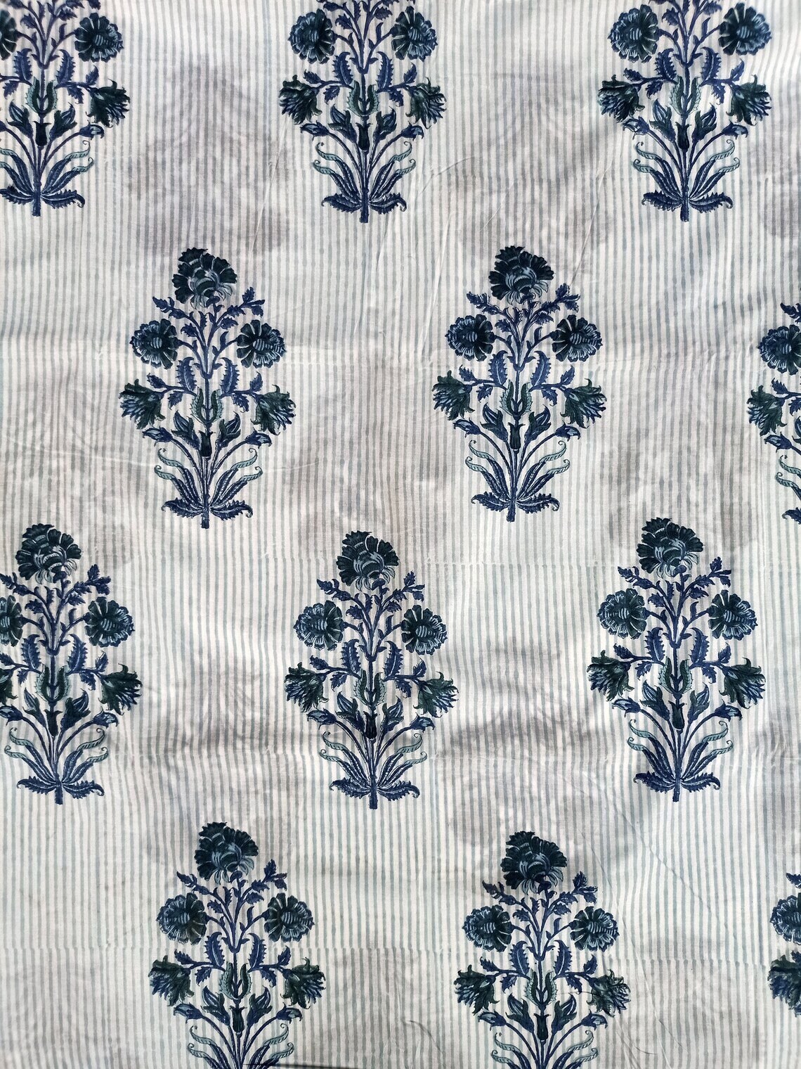 Mughal Hand Block Printed Fabric Indian Fabric Sewing - Etsy