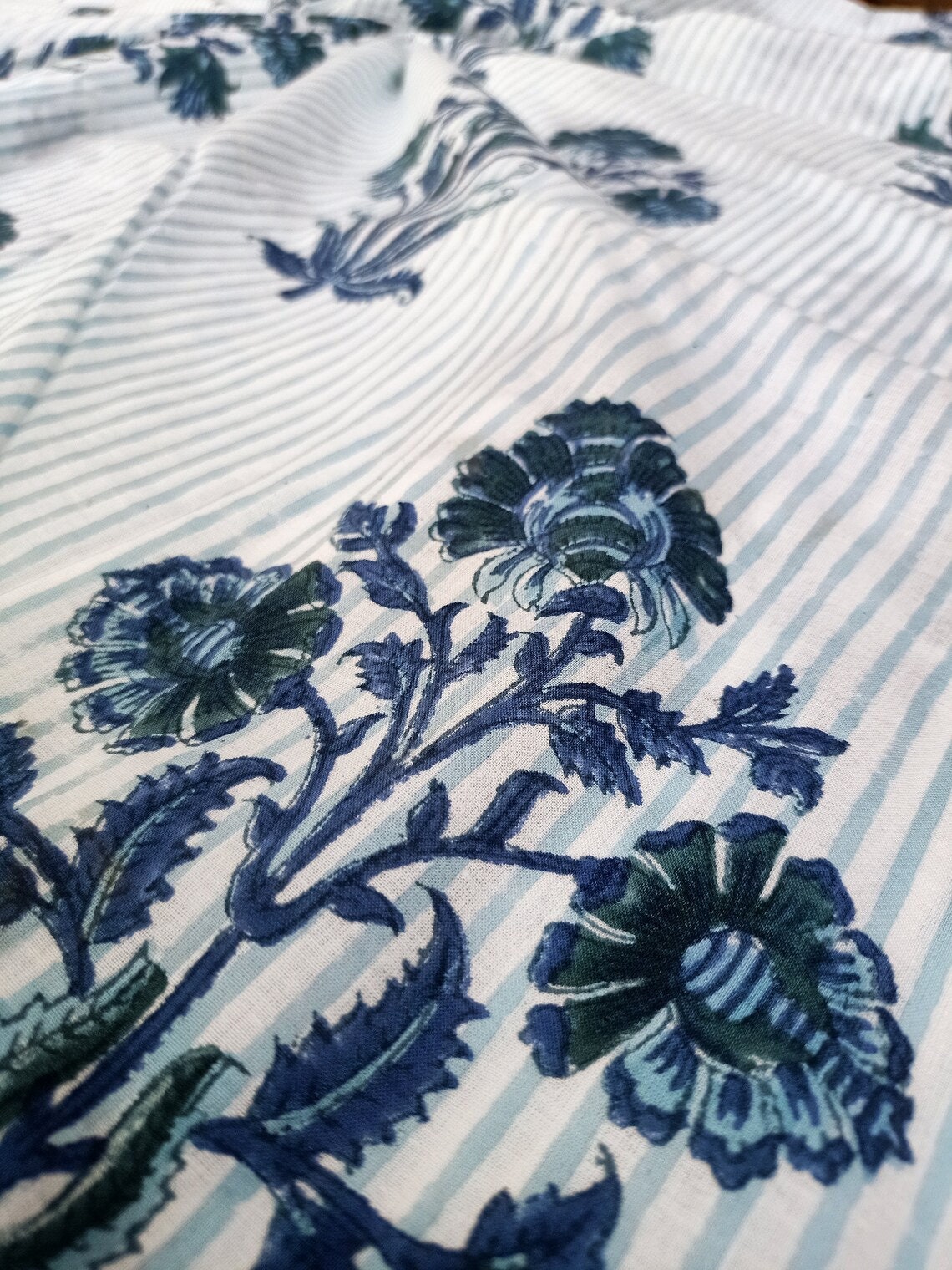 Mughal Hand Block Printed Fabric Indian Fabric Sewing | Etsy