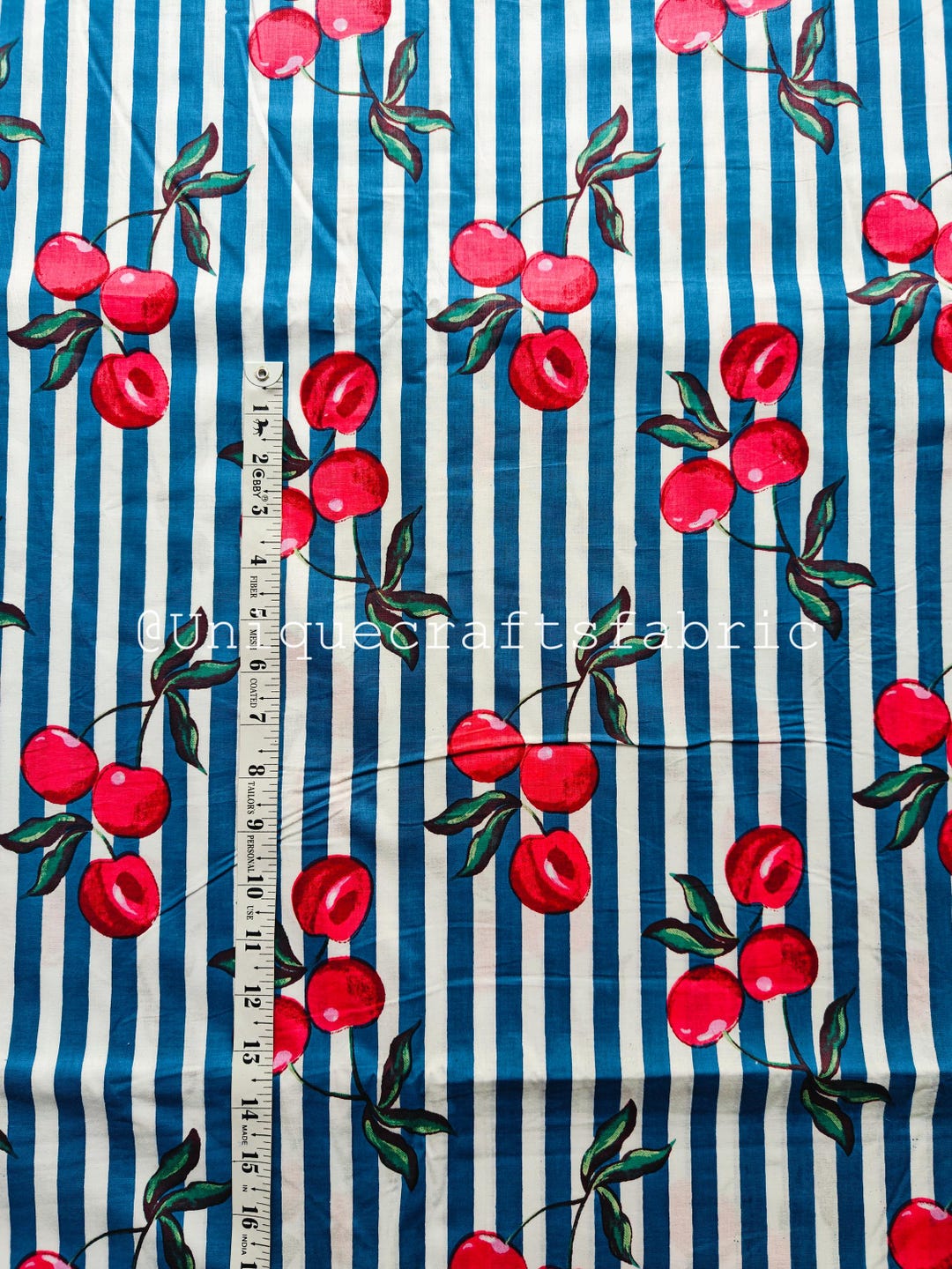 Beautiful Cherry Print Cotton Fabric by the Yard, Voile Dressing Fabric ...