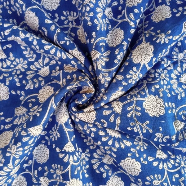 Blue Floral Fabric - Etsy