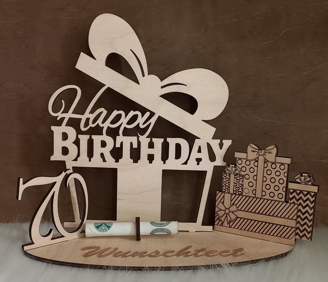 Happy Birthday Wooden Gift Boxes Personalized 70th Birthday - Etsy