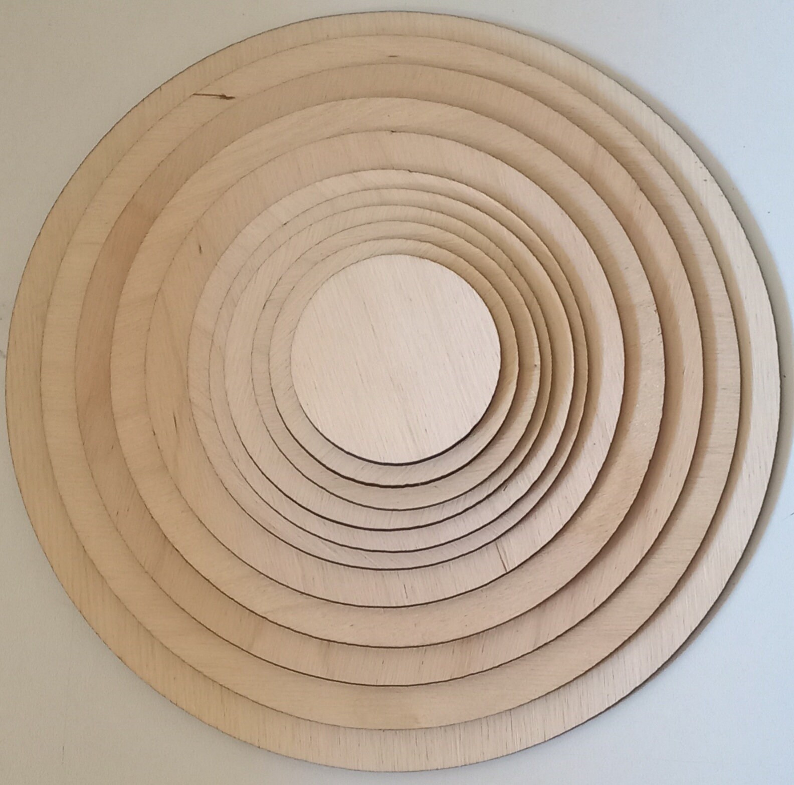 Holzscheiben, Rohlinge, 3mm Birke, verschiedene Größen, rund im 5er ...