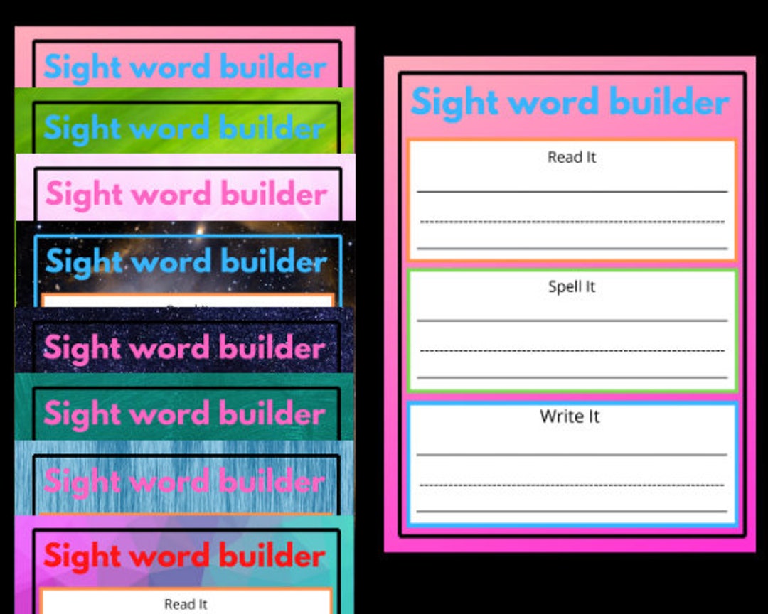 Printable Read/spell/write Worksheets, 8 Pack, Spelling, Learn to Read ...