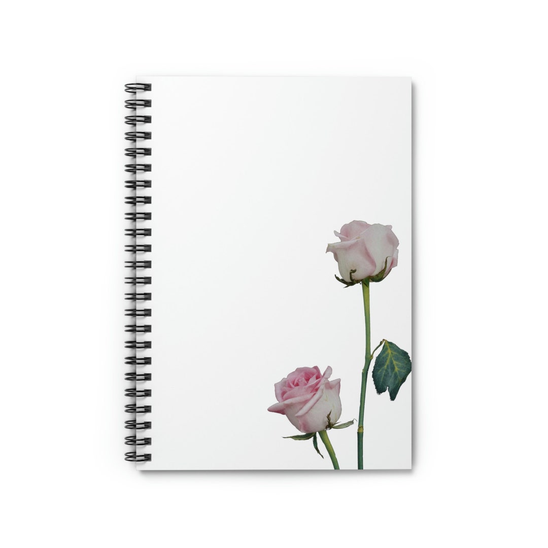 Soft Pink Rose Notebook, Journal, Spiral Bound - Etsy