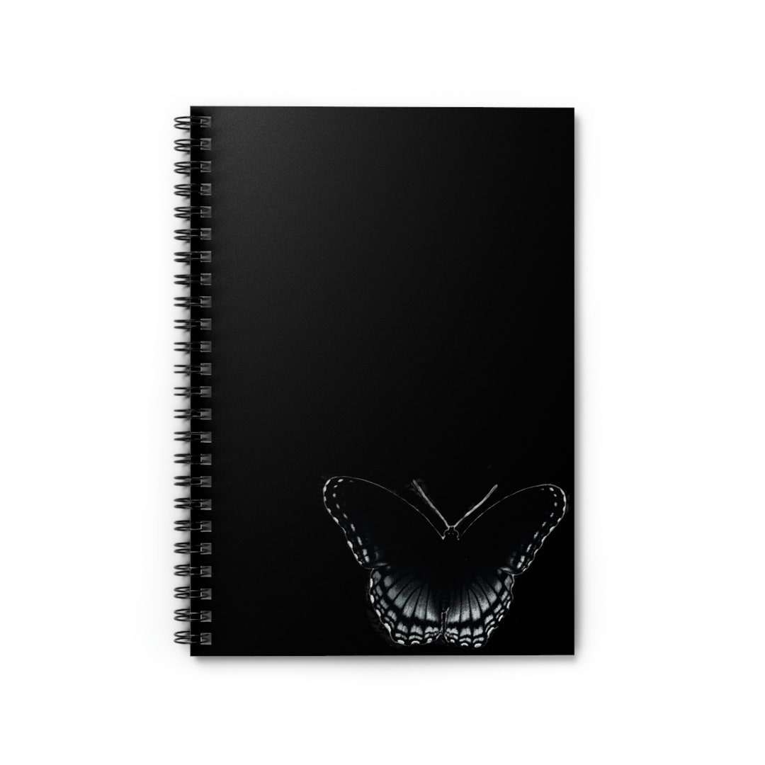 Butterfly Notebook, Black and Grey Journal - Etsy