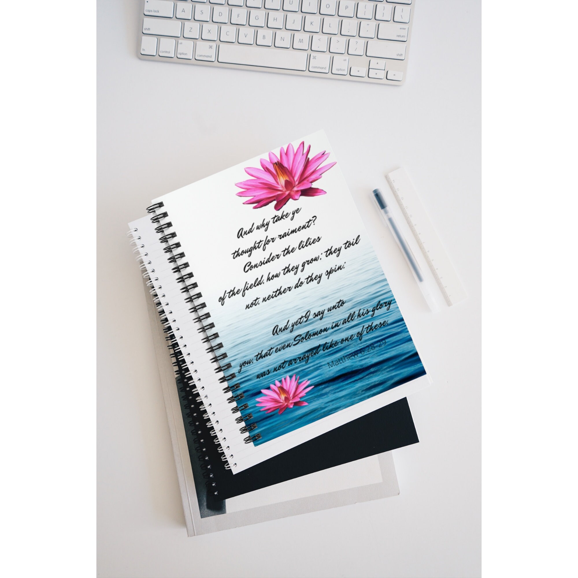 Devotional Journal, Spiral Notebook, Prayer Journal, Notebook for Bible ...