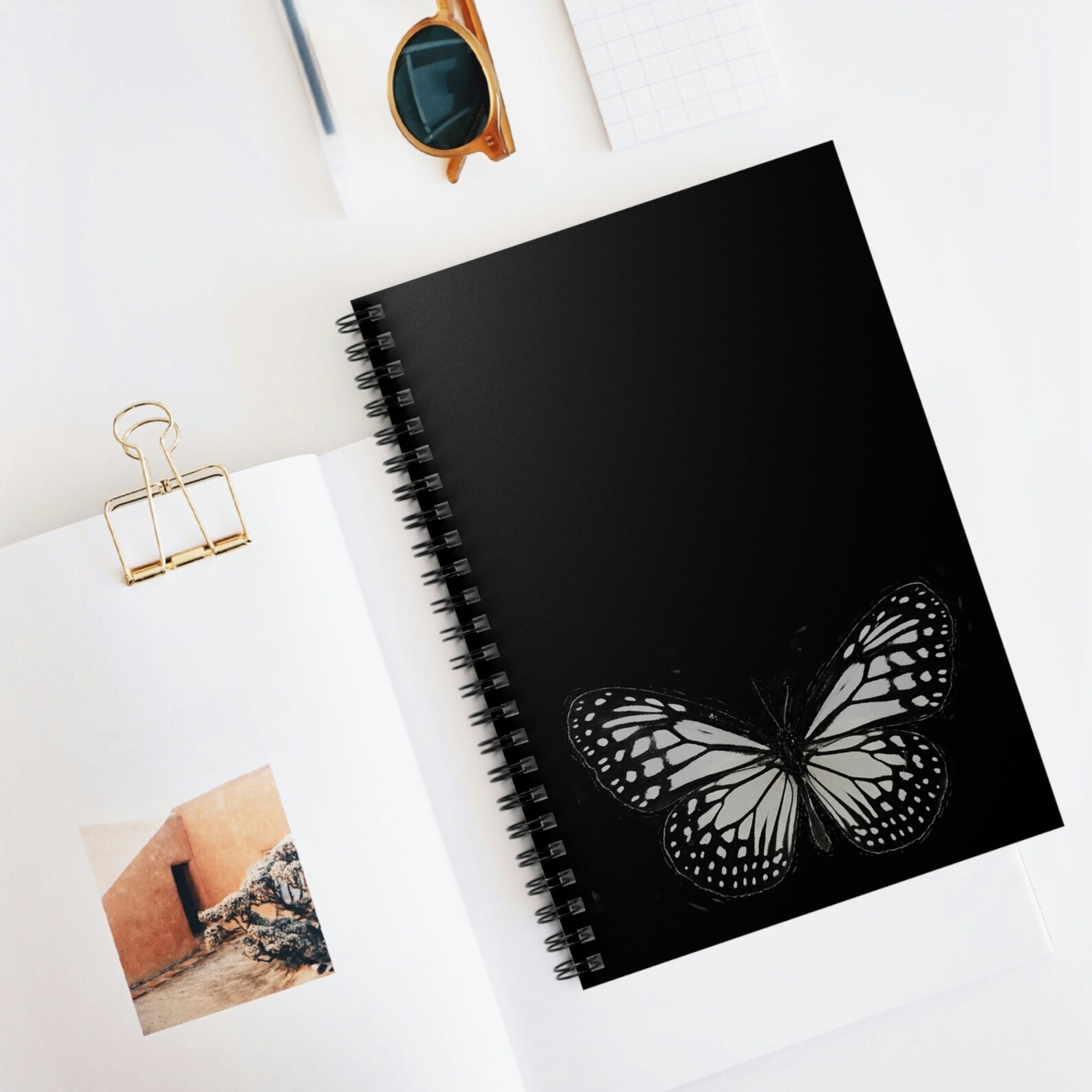 Butterfly Journal, Black and Grey Notebook - Etsy