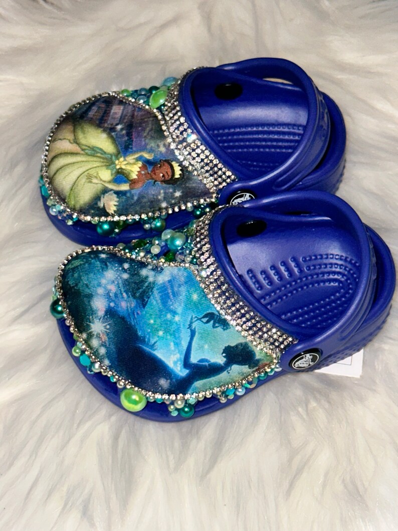 Infant the Princess and the Frog Blinged Out Crocs, Disney Themed Crocs ...