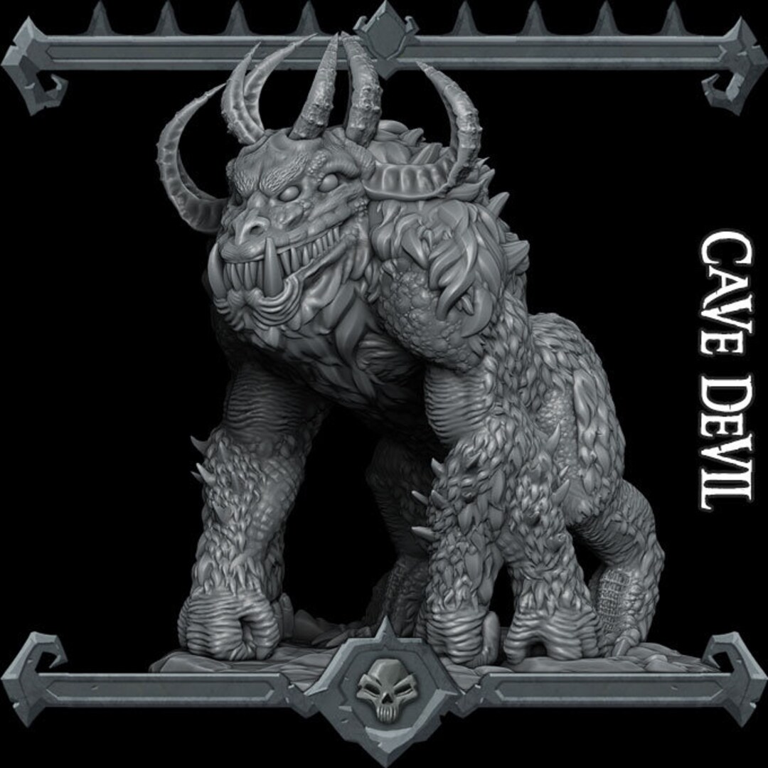 Cave Devil Miniature - Large Fiend - Rocket Pig Games - D&D 5e ...