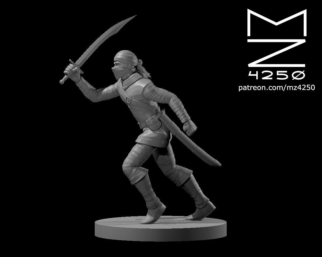 Bandit Miniature - Male or Female - MZ4250 - D&D 5e - Dungeons and ...