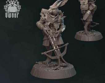 Harengon / Rabbitfolk Bard Miniature Warriors and Warrens - Etsy