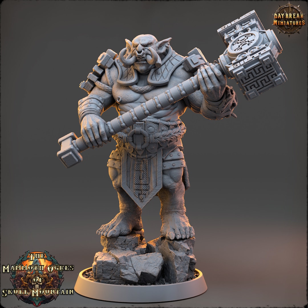 Deathbringer Olan Troka- Ogre Miniature- the Mammoth Ogres of Skull ...