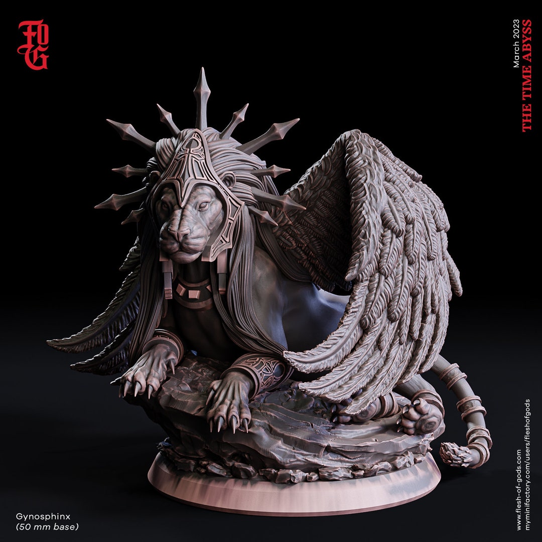 Gynosphinx- Griffon Miniature- the Time Abyss- Flesh of Gods- D&D 5e ...