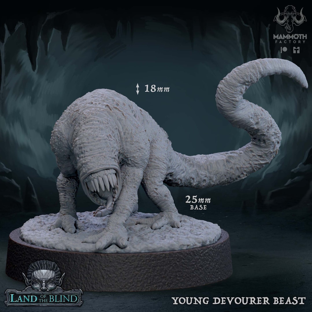 Young Devourer Beast- Land of the Blind- Mammoth Factory - D&D 5e - Dungeons and Dragons ...