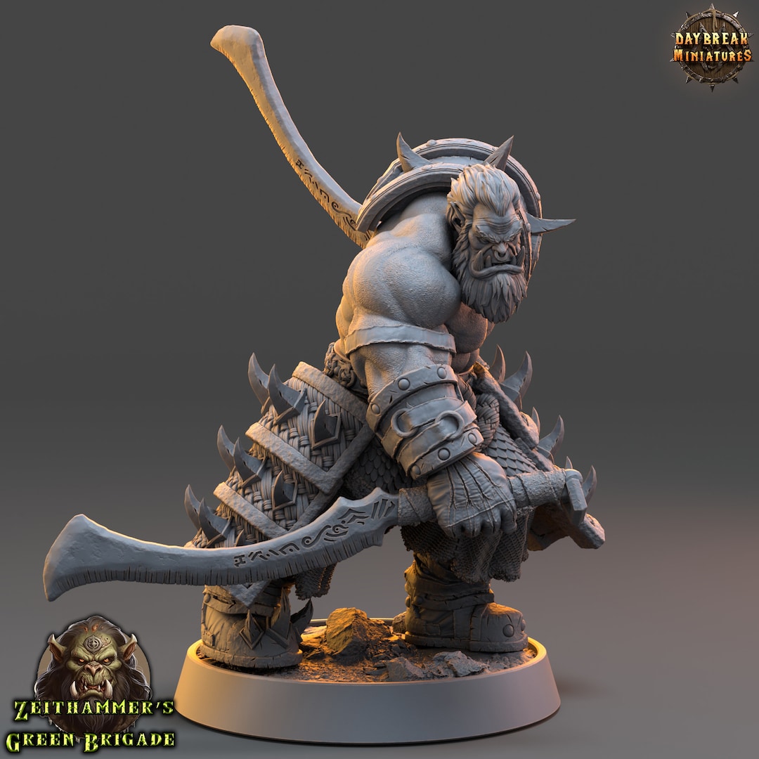 Grizban Gutz- Orc/half-orc Miniature-zeithammer’s Green Brigade ...