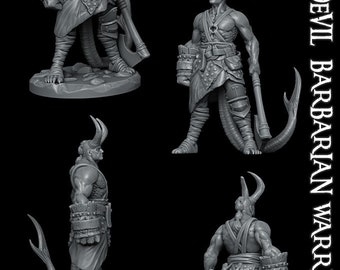 Half Devil / Tiefling Barbarian King Miniature Rocket Pig - Etsy