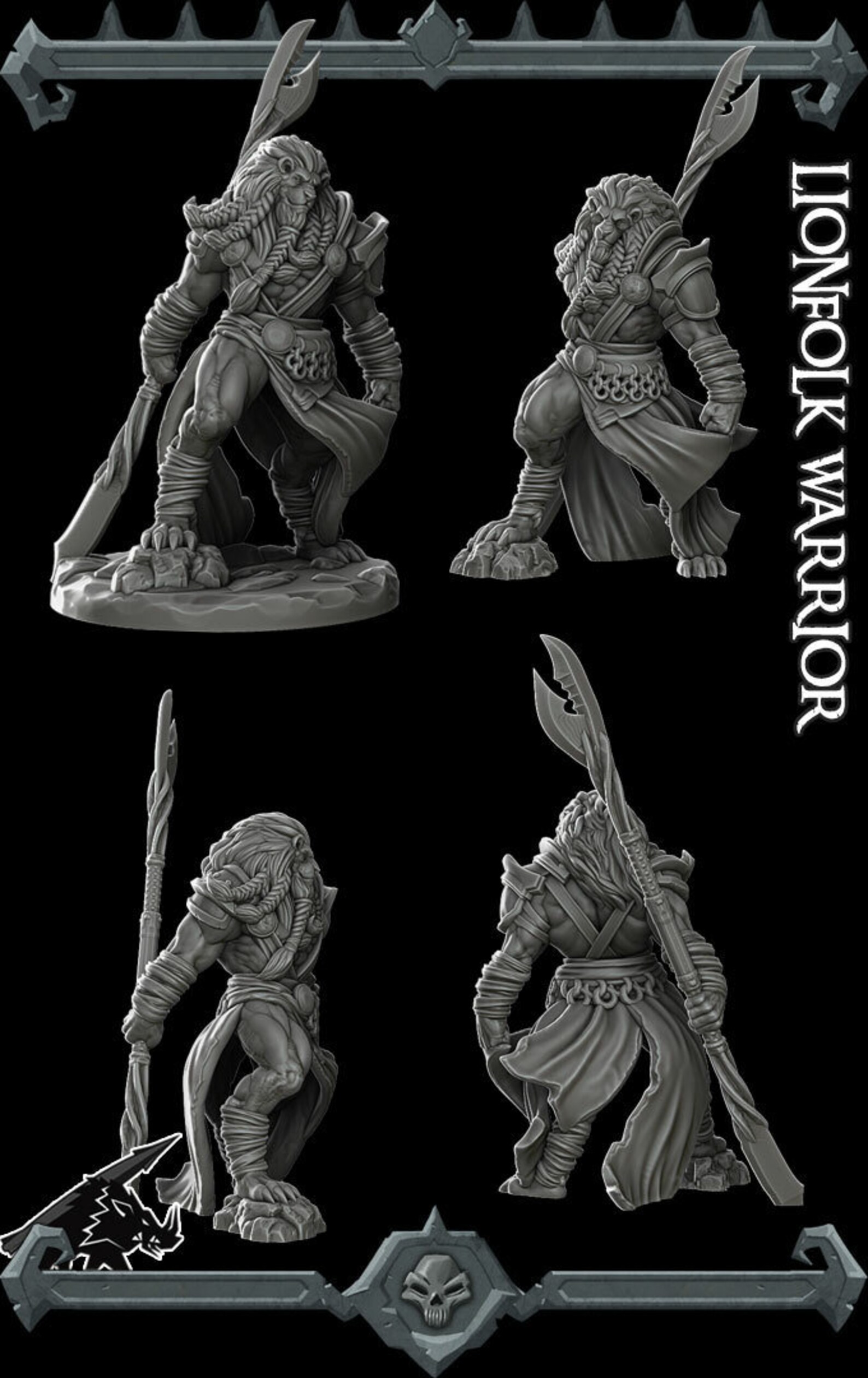 Lionfolk Warrior Miniature - Rocket Pig Games - D&D 5e - Dungeons and ...