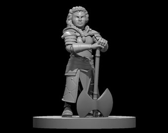 Dwarf Female Barkeep Mini DND Pathfinder Dungeons & Dragons RPG ...
