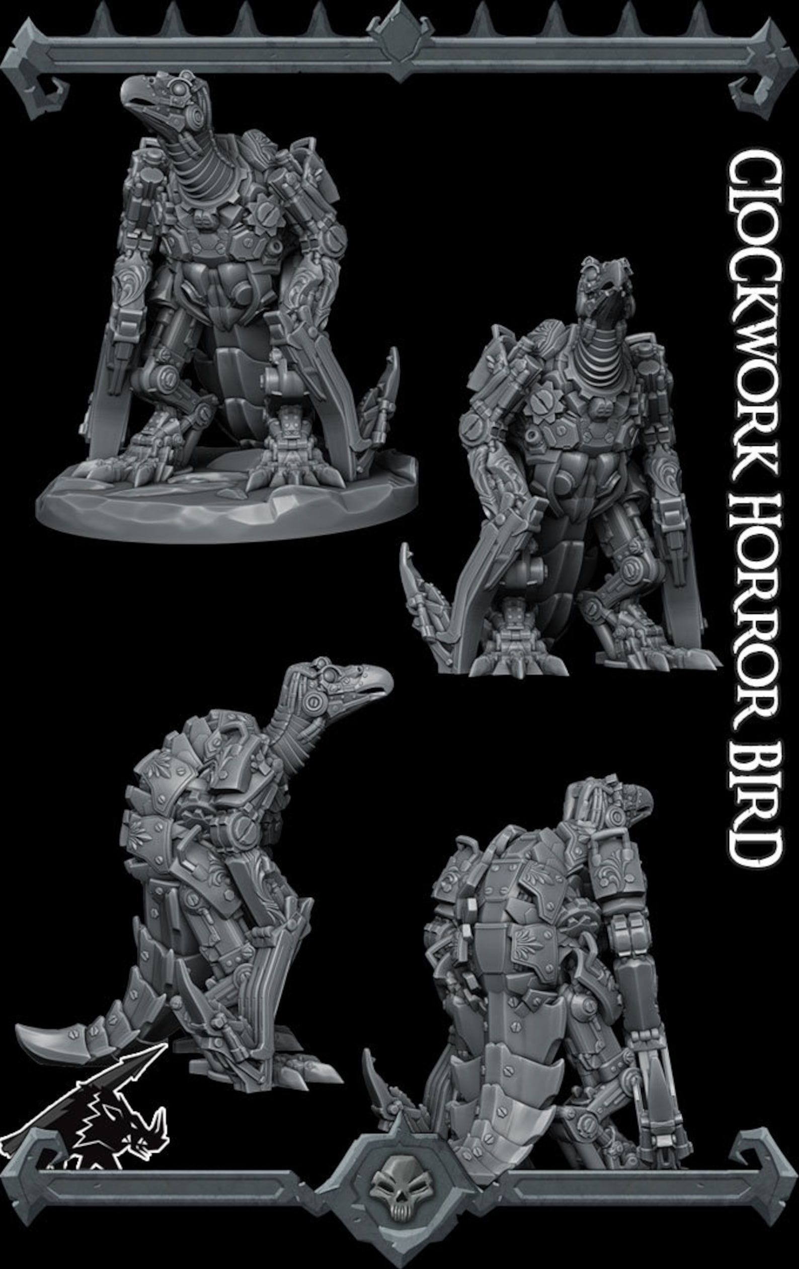 Clockwork Horror Bird Miniature - Rocket Pig Games - D&D 5e - Dungeons ...