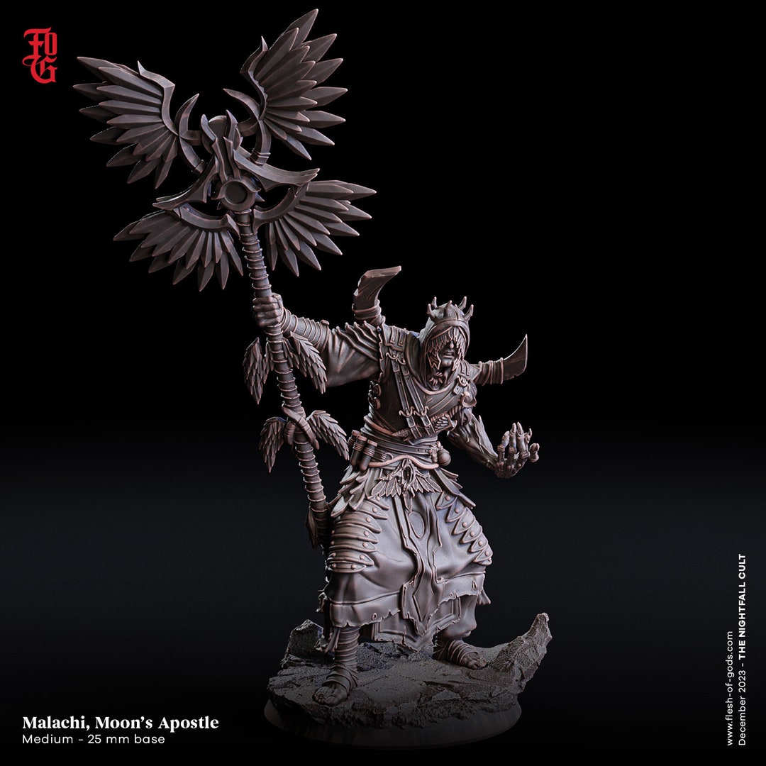 Cleric Miniature, Malachi, Moon's Apostle- the Nightfall Cult- Flesh of ...