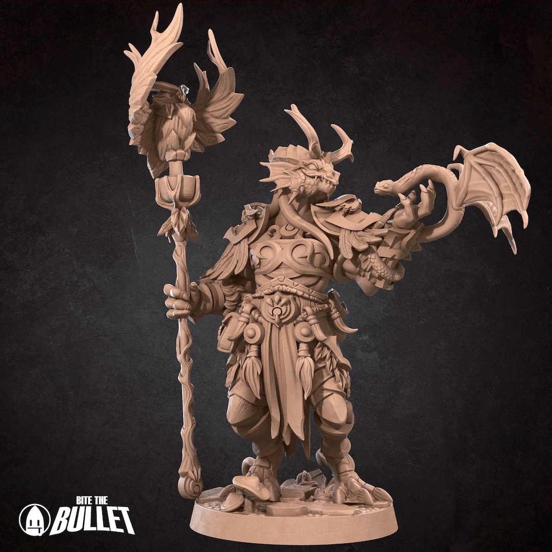 Dragonborn Druid Miniature- Dragonborns Pt. 2- Bite the Bullet -D&D 5e ...