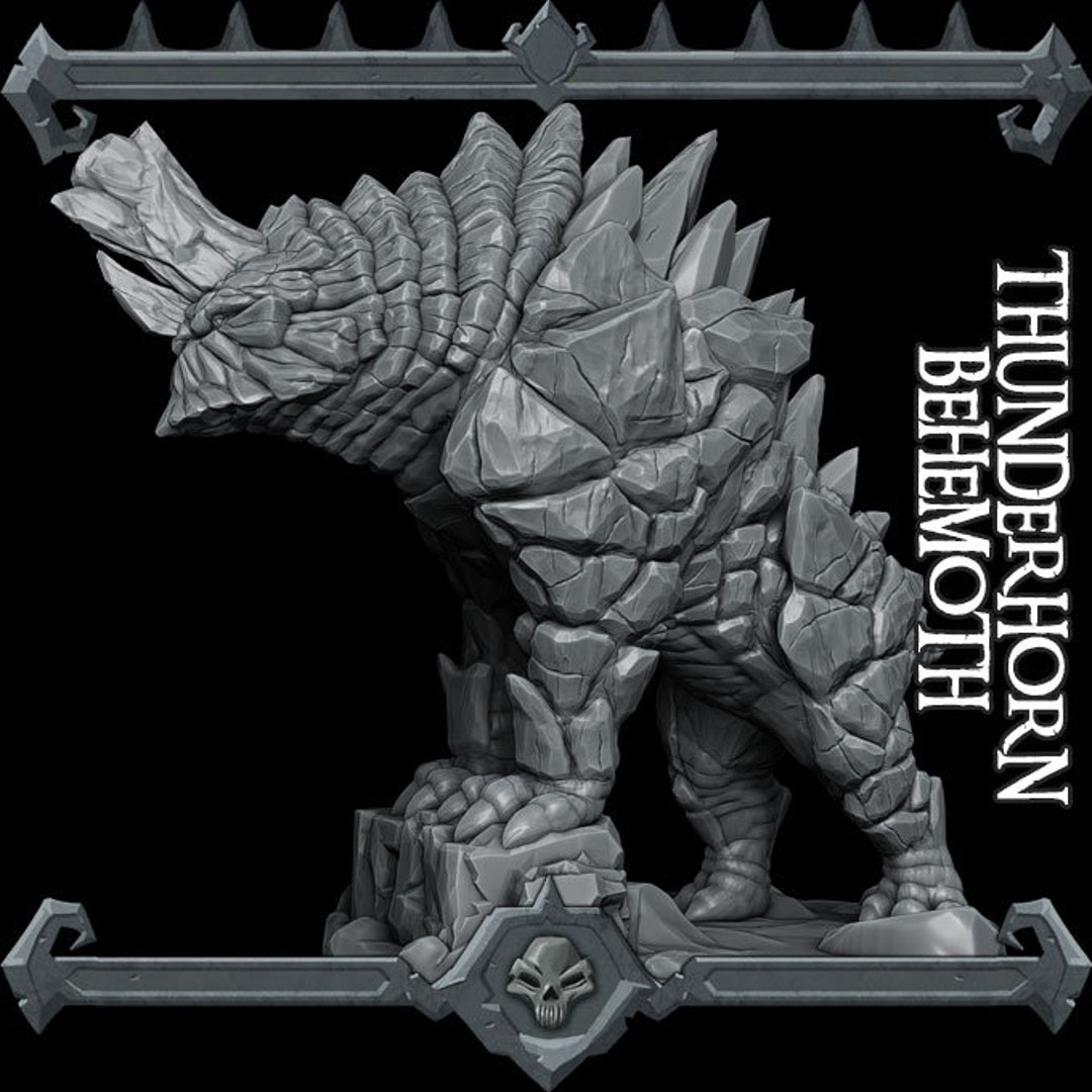 Thunderhorn Behemoth Miniature - Rocket Pig Games - D&D 5e - Dungeons ...