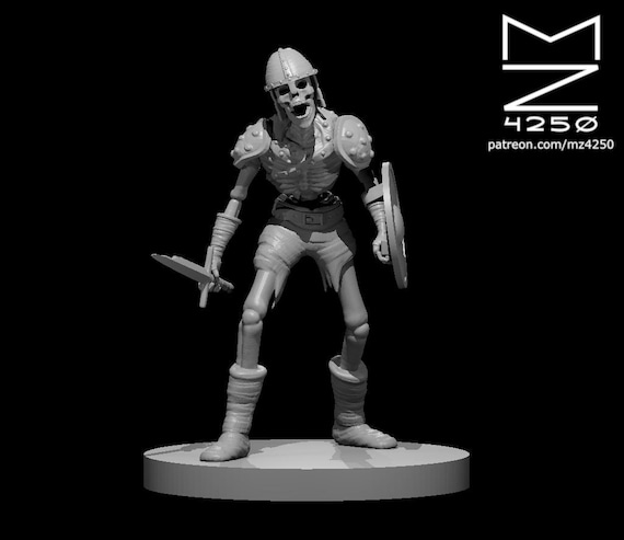 Skeleton Solider Swordsman Miniature Medium Undead MZ4250 - Etsy