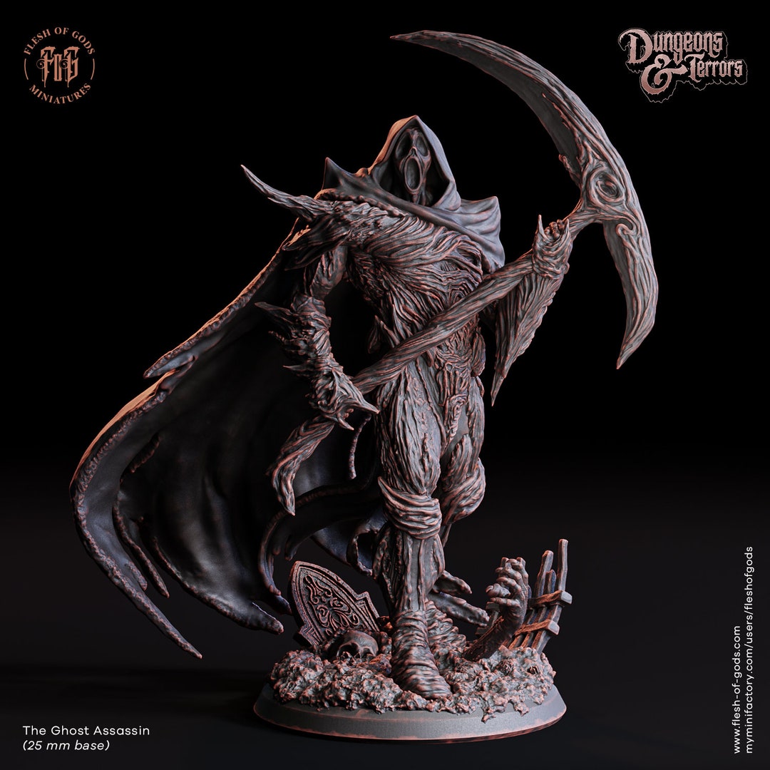 Ghost Assassin Miniature - Dungeons and Terror - Flesh of Gods - D&D 5e ...