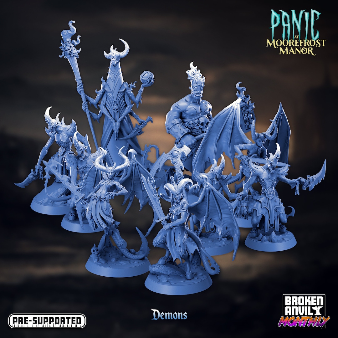 Demon / Fiend Miniature - D&D 5e - Dungeons and Dragons - Pathfinder ...
