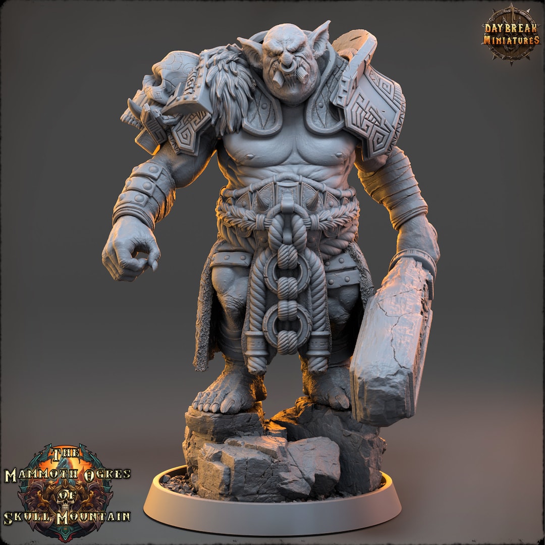 Gartaz the Halfed- Ogre Miniature- the Mammoth Ogres of Skull Mountain ...