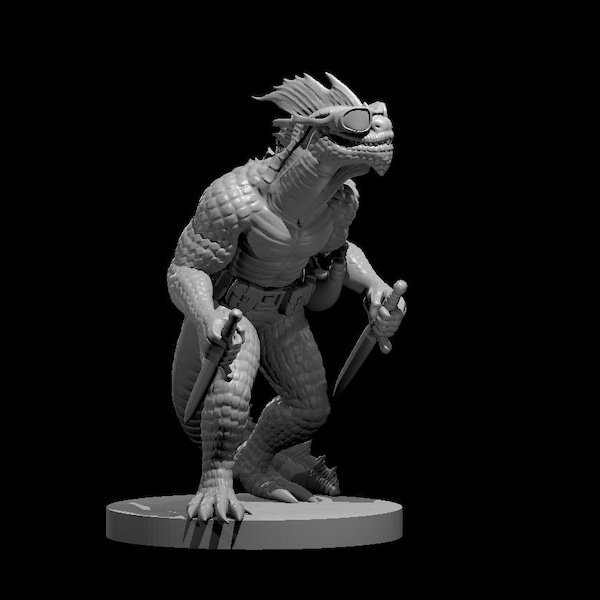 Lizardfolk Ranger Miniature - Etsy