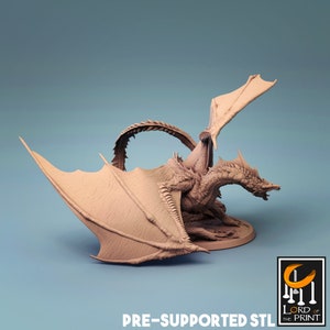 Young Brine Dragon Miniature - Indigo - Lord of the Print - D&D 5e ...