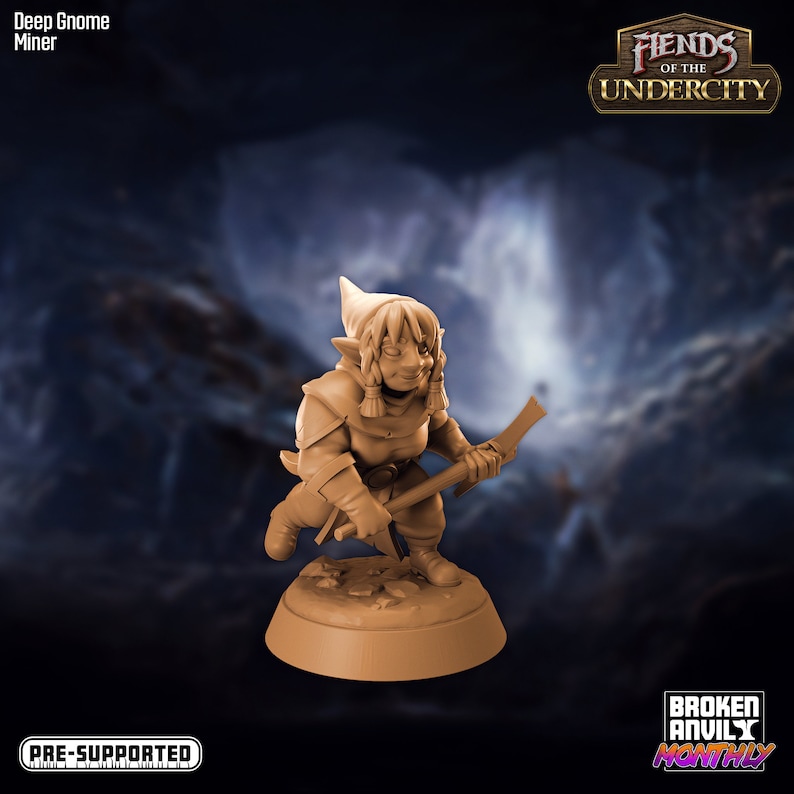 Deep Gnome Miniature D&D 5e Dungeons and Dragons - Etsy