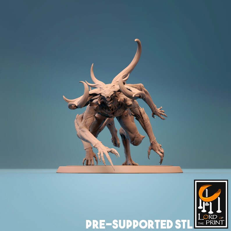 Tormentor Demon Miniature - Four Horsemen - Lord of the Print - D&D 5e ...