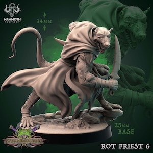 Rot Priest- Fighter/rogue Ratfolk Miniature- Verminhorde- Mammoth ...