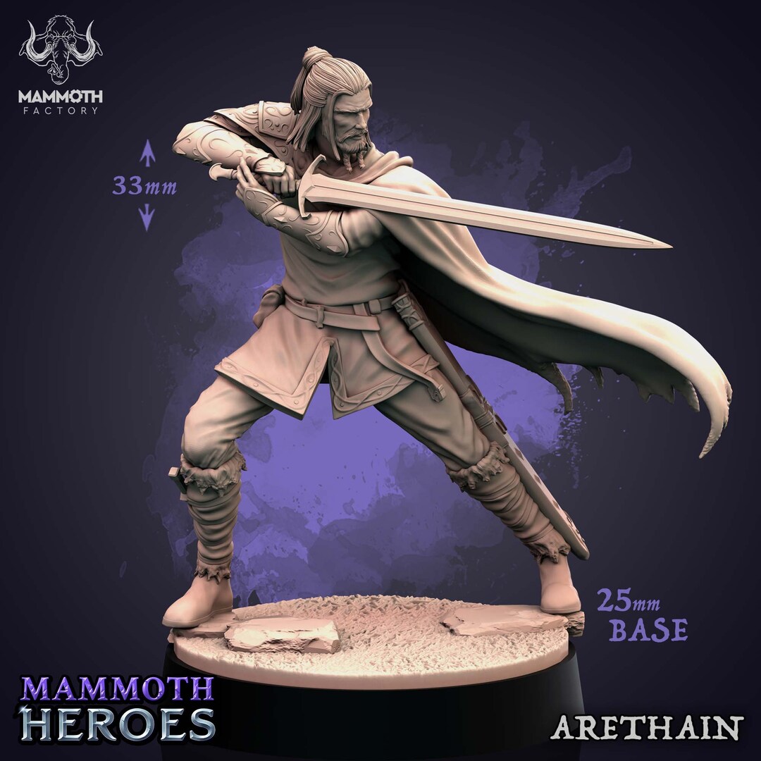 Fighter Miniature Arethain Astral Voyage Mammoth Factory D&D 5e ...