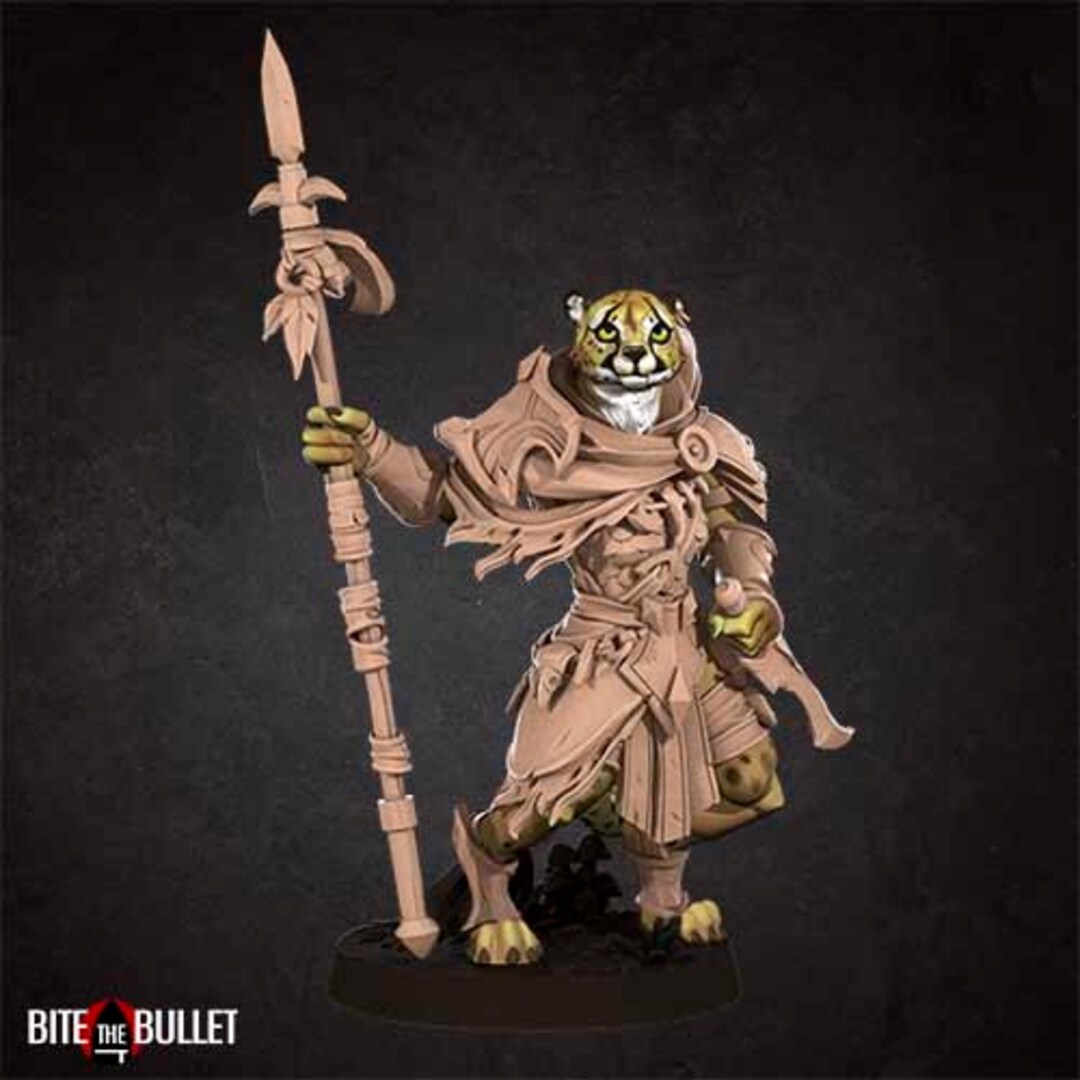 Ranger Tabaxi Miniature- Tabaxis- Bite the Bullet - D&D 5e - Dungeons ...