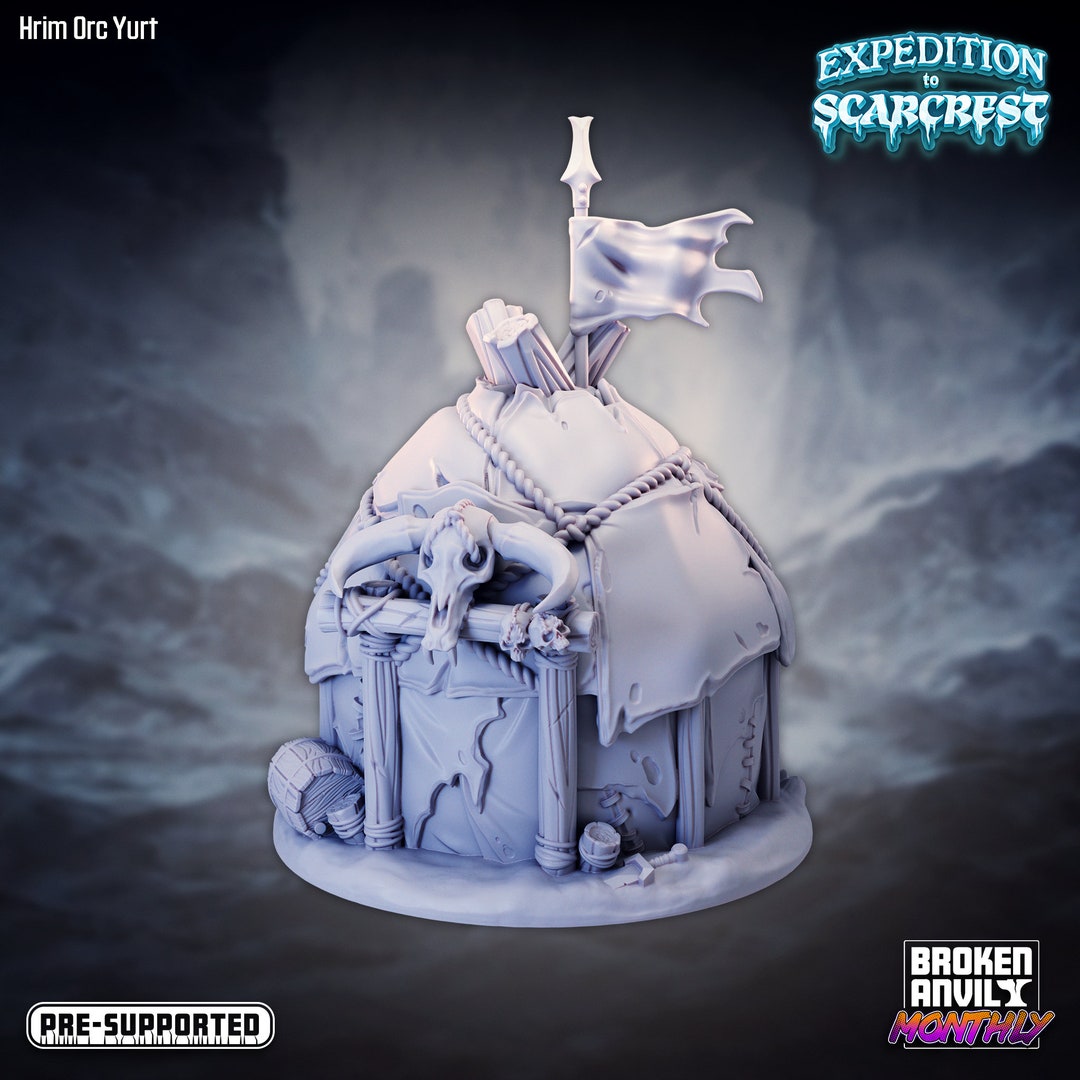 Orc Yurt Hut Miniature Expedition to Scarcest - Broken Anvil - D&D 5e ...