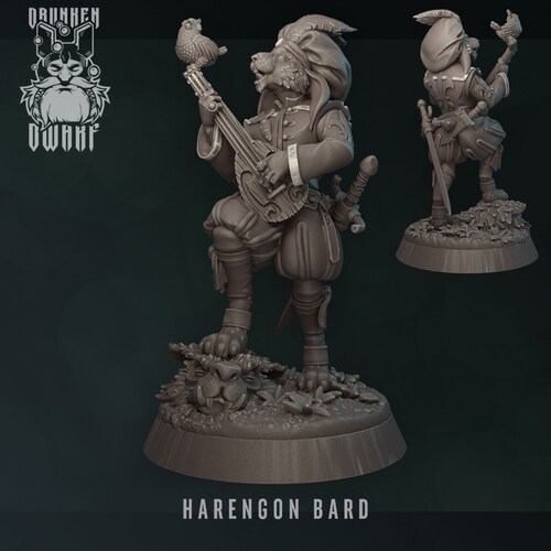 Harengon / Rabbitfolk Ranger Miniature Warriors and Warrens - Etsy