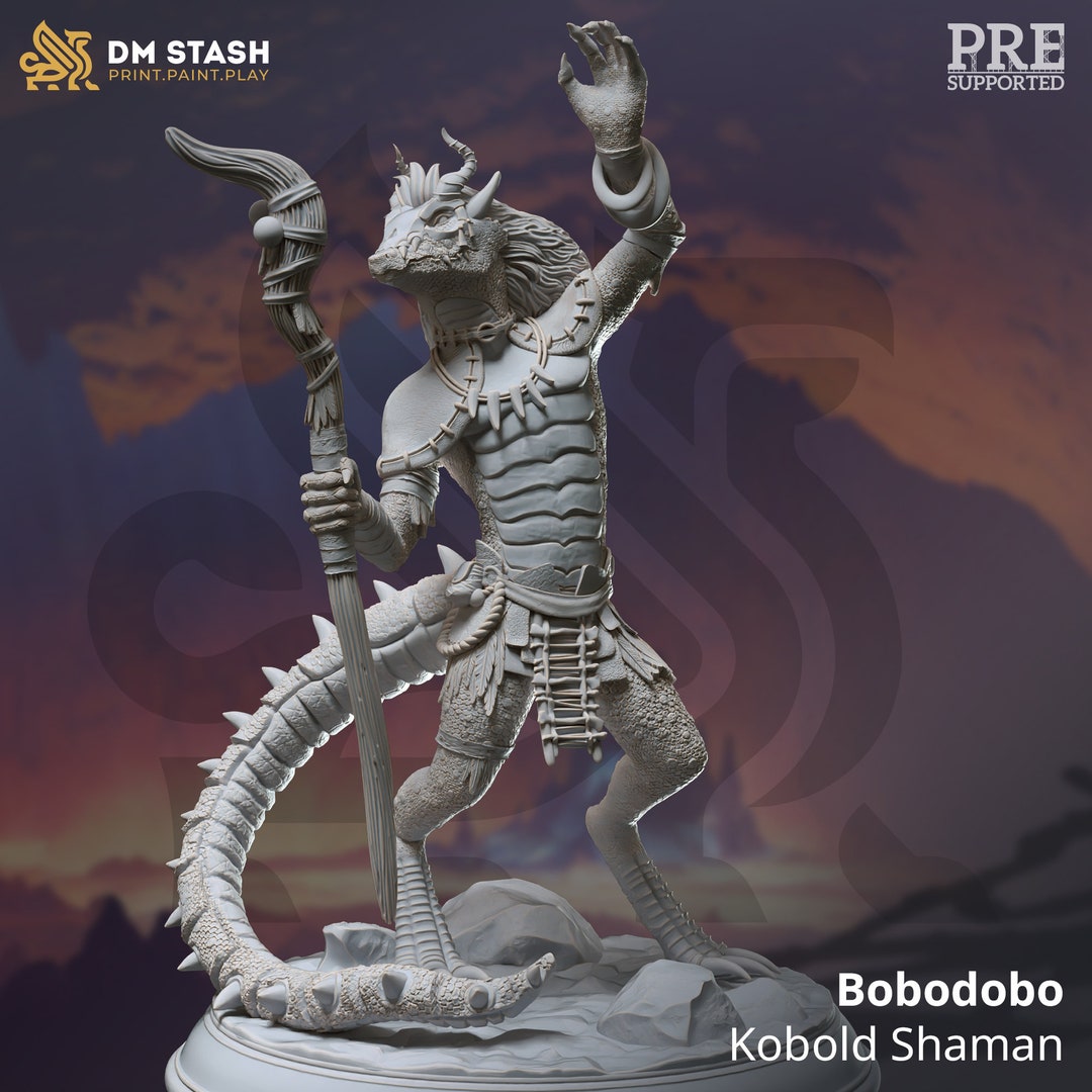 Kobold Shaman Miniature - Bobodobo - Dragon Pact - DM Stash - D&D 5e ...