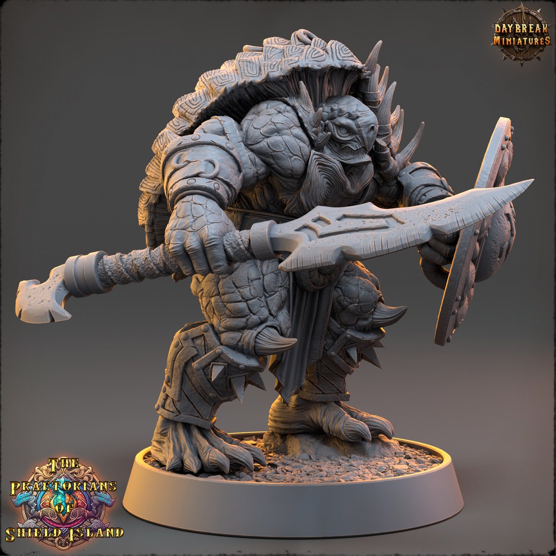 Wecto Tortle Miniature (fighter/barbarian)- the Praetorians of Shield ...