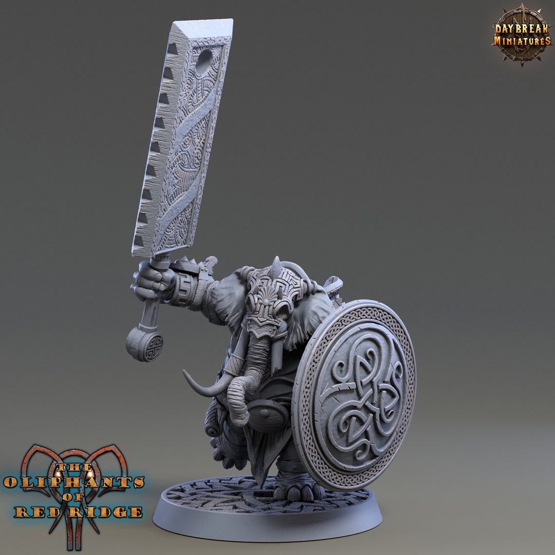 Loxodon Miniature Hanno Flatslap Oliphants Of Red Ridge Daybreak Dandd 5e Dungeons And Dragons