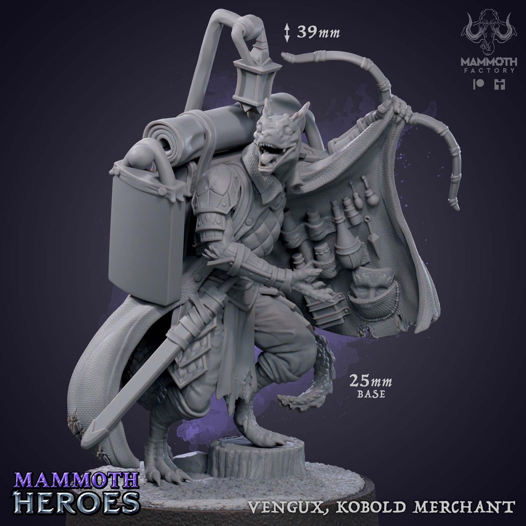 Vengux, Kobold Merchant- Mammoth Heroes- Mammoth Factory - D&D 5e ...