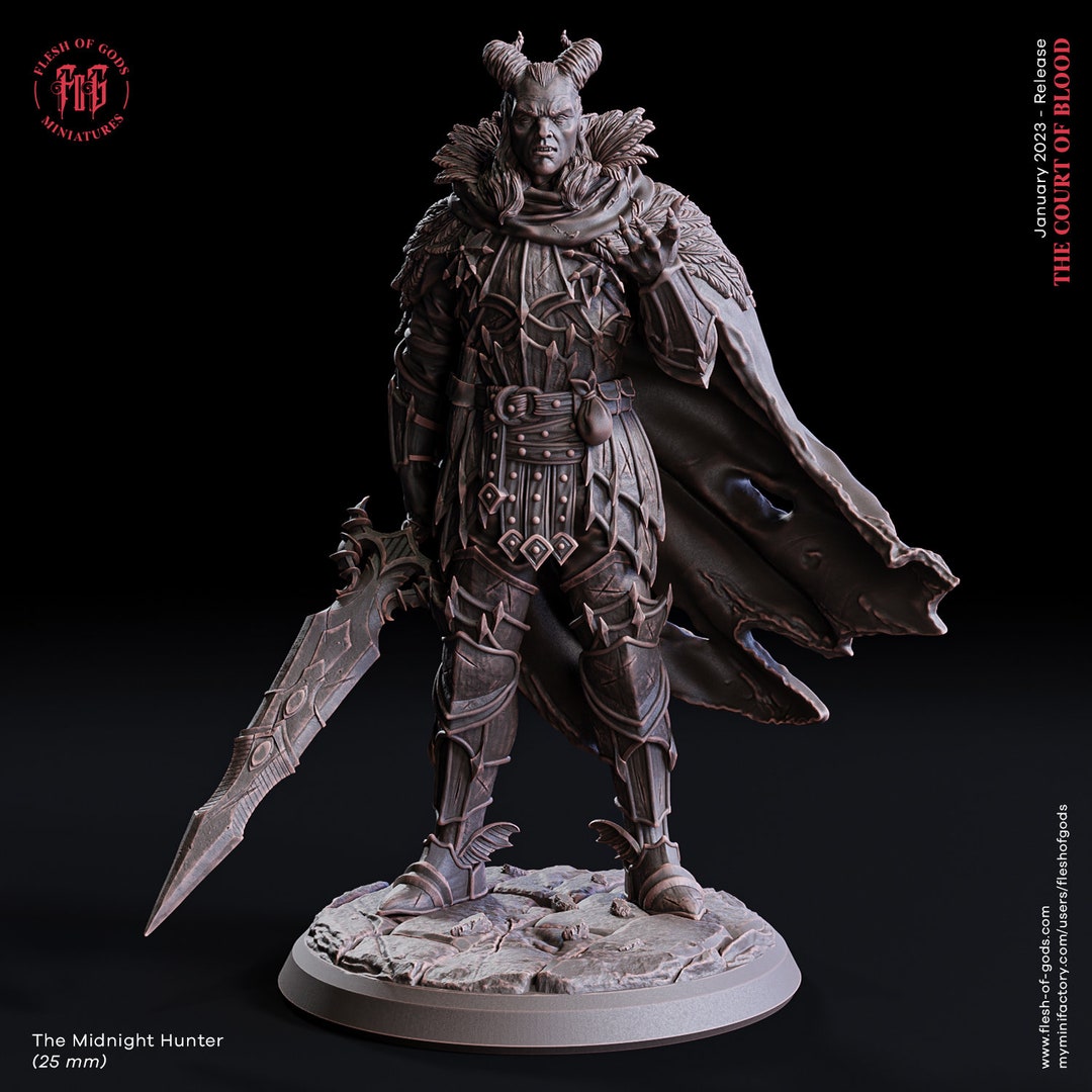 Tiefling Miniature - Court of Blood - Flesh of Gods - D&D 5e - Dungeons ...