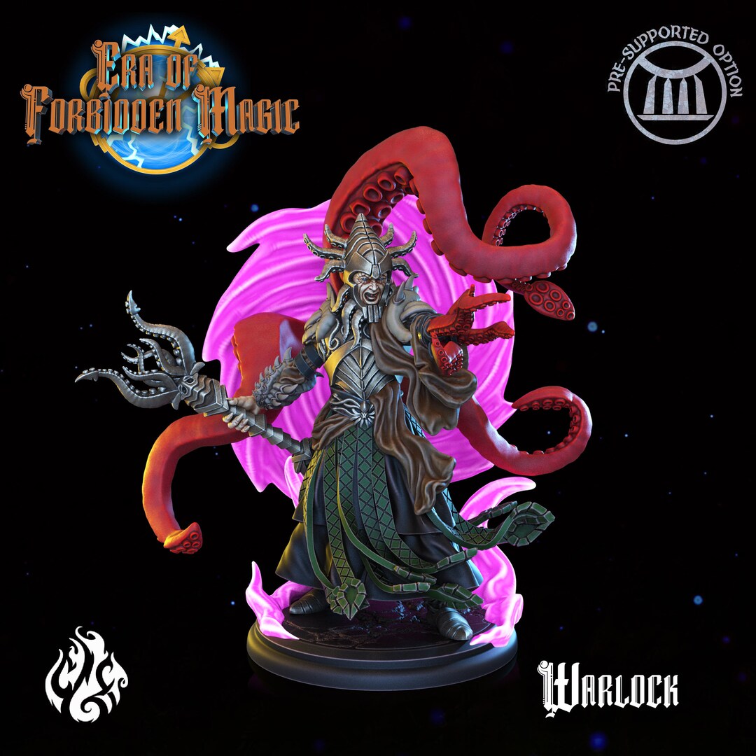 Warlock Miniature - Era of Forbidden Magic - Crippled God Foundry - D&D ...